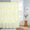 Bathroom Shower Curtain Abstract Yellow Elephants Palm-trees Waterproof ...