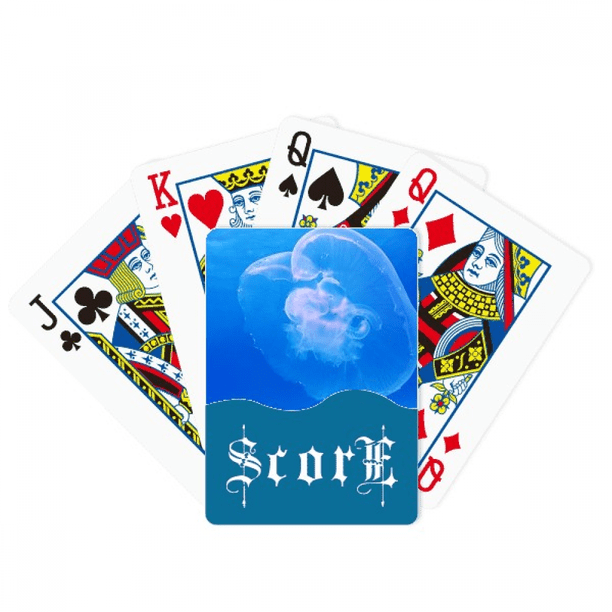 Jellyfish Ocean Blue Water Science Nature Score Poker Playing Card ...