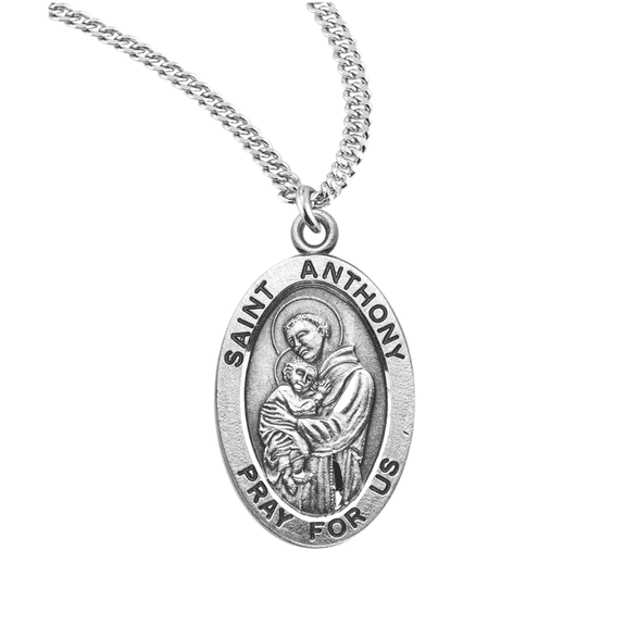 Sterling Silver Patron Saint St.Michael Oval Gold Over Medal Pendant ...
