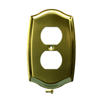 Leviton Brass Metal Receptacle Wallplate Duplex Outlet Cover 89603-CBR ...