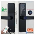 Biometric Fingerprint Door Lock Black Smart Lock Tuya App Remote ... Biometric Fingerprint Door Lock Black Smart Lock Tuya App Remote ...
