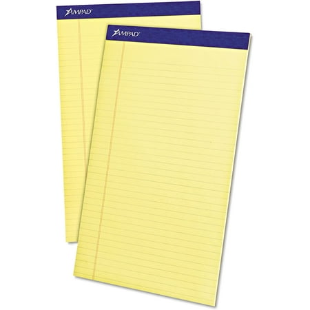 Ampad Legal-ru Writing Pad -50 Sheet -15 lb -Legal/Wide Ru -Legal 8.50 ...