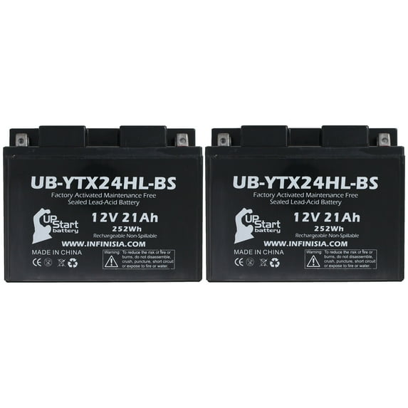 2-Pack UB-YTX24HL-BS Battery Replacement for 2008 Arctic Cat Bearcat ...