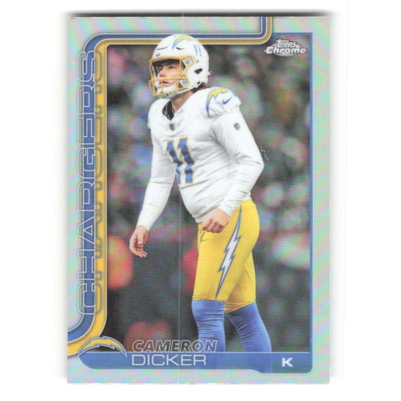 2025 Topps Chrome Refractor #162 Cameron Dicker Los Angeles Chargers ...