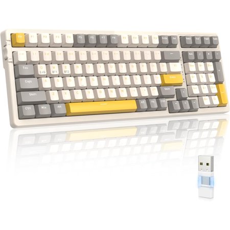 MAGIC-REFINER RK68 60% Wireless Mechanical Keyboard, Bluetooth 5.0/2 ...