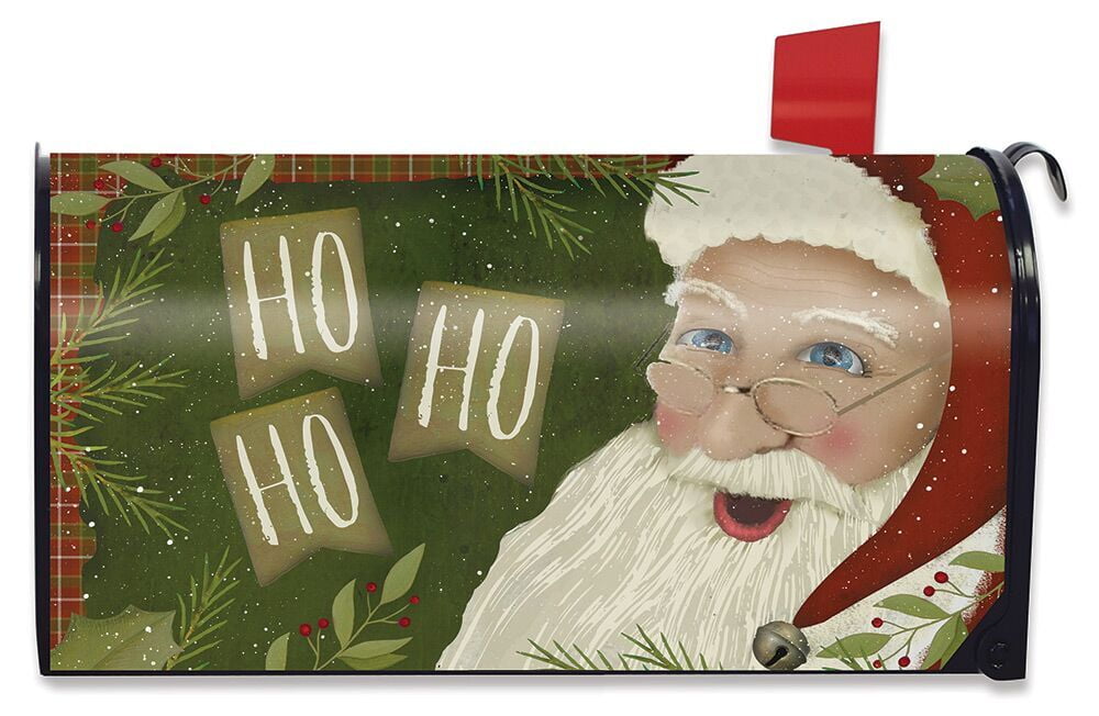 Primitive Santa Christmas Large Mailbox Cover Ho Ho Ho Oversized ...