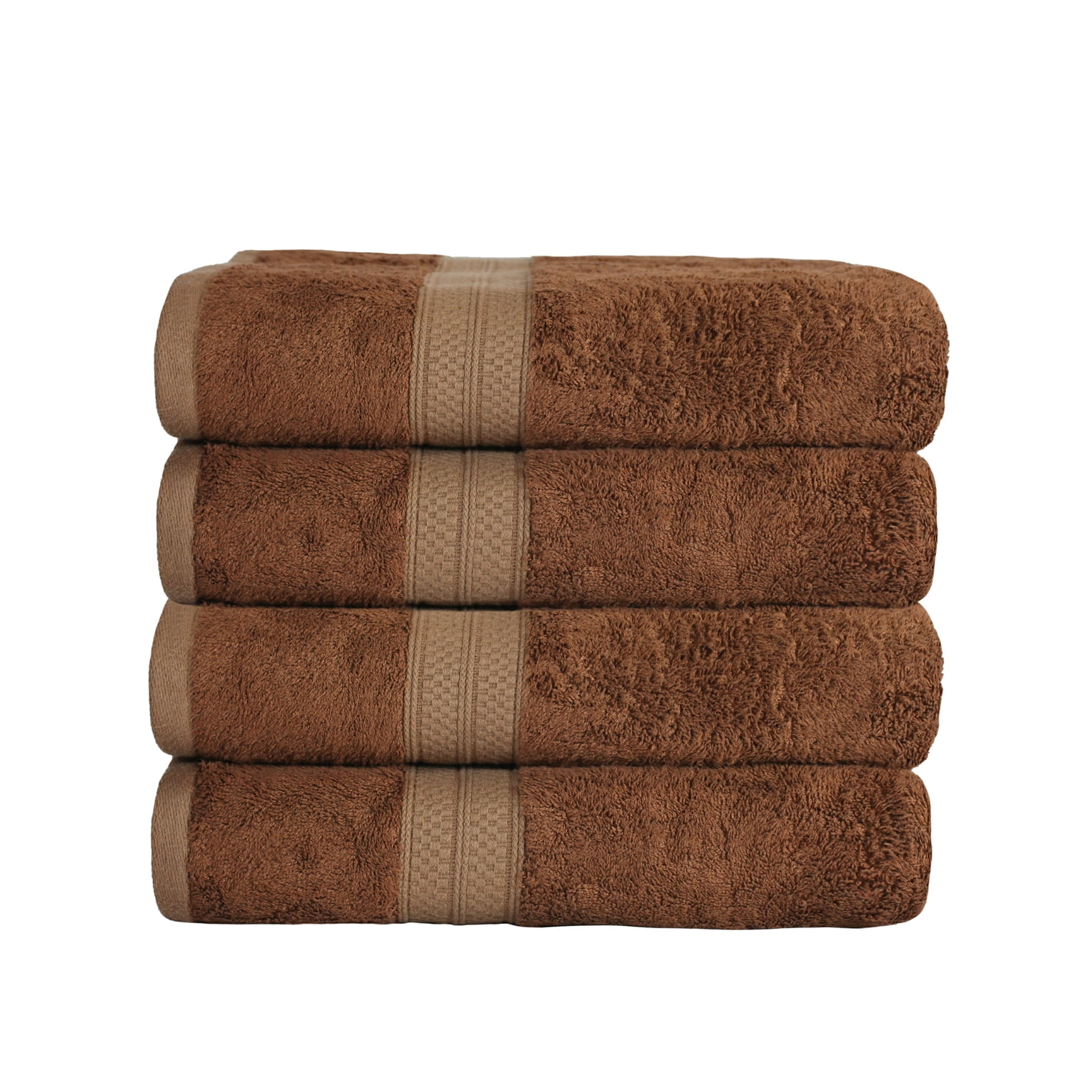 Bamboo Bath Towel, Set of Four, 30" x 54", Cocoa by Blue Nile Mills ...
