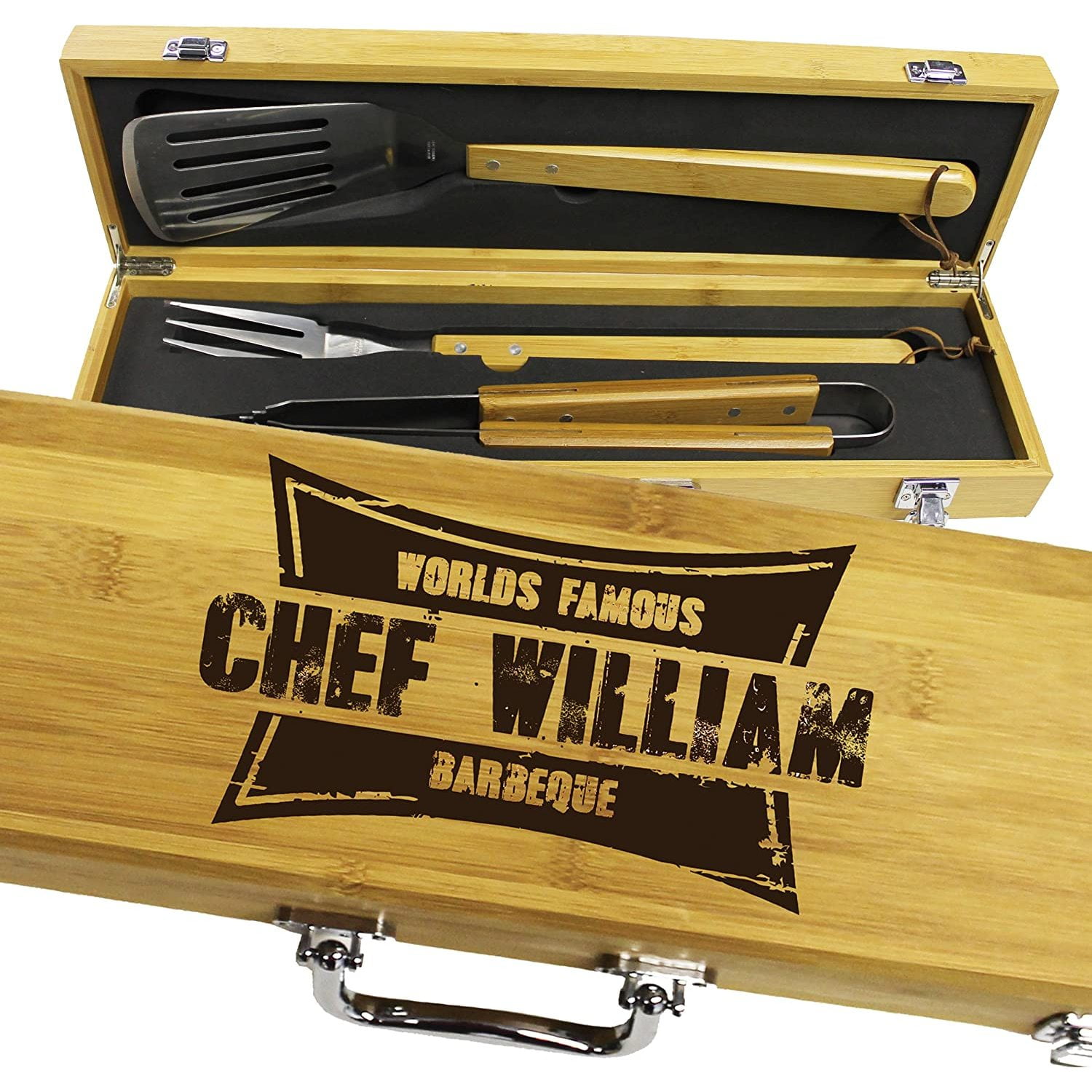 BBQ Gifts Set for Men Dad Father Him - Barbecue Grilling Set with Tools ...