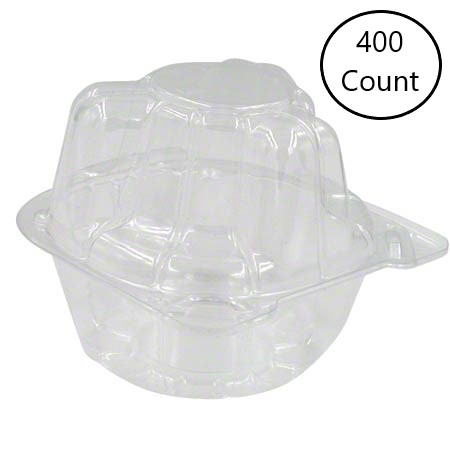 Single Cupcake Container by DFI, LBN-5101 2.5 Inch Clear, Hinged OPS ...