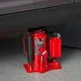 Torin Jacks 20 Ton Pneumatic Air Hydraulic Bottle Jack with Manual Hand Pump, Red，TA92006 ...