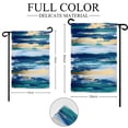 Abstract Modern Garden Flag 28x40 Inch Blue Gold Ripple Double Sided ...