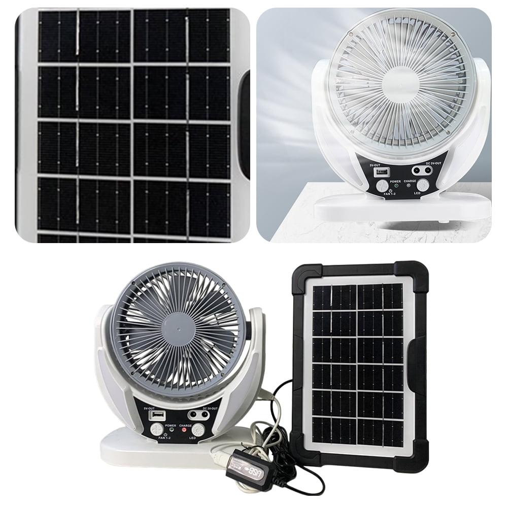 Ventilador Personal Portátil Escritorio Solar Ruido para Acampar ...