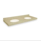 Swan Solid Surface 3-Bowl Kitchen Sink (44" x 22") with 2 Faucet Holes ...