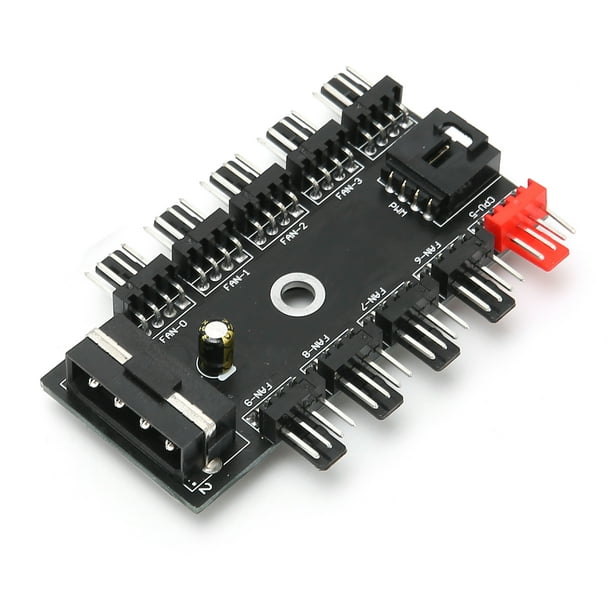 Fan Adapter Hub,Fan Hub 4‑Pin PWM Pin Fan Adapter Hub Splitter Fan Hub ...