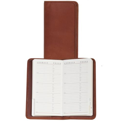 Scully Plonge Leather Pocket Tel/Address Book Organizer Business (Tan ...