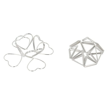 Paper Clips Set, 100pcs Set Unique Paper Clips 3D Design For Students ...
