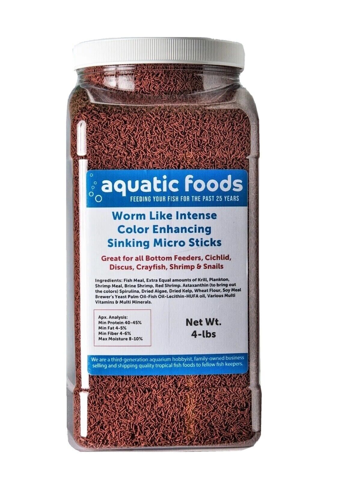 Worm Like Intense Color Enhancing Sinking Micro Sticks for Discus ...