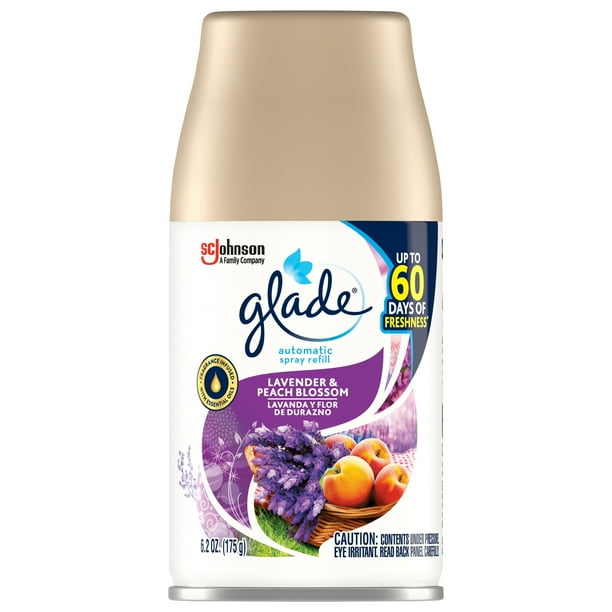 Glade Automatic Spray Refill 1 CT, Lavender & Peach Blossom, 6.2 OZ ...