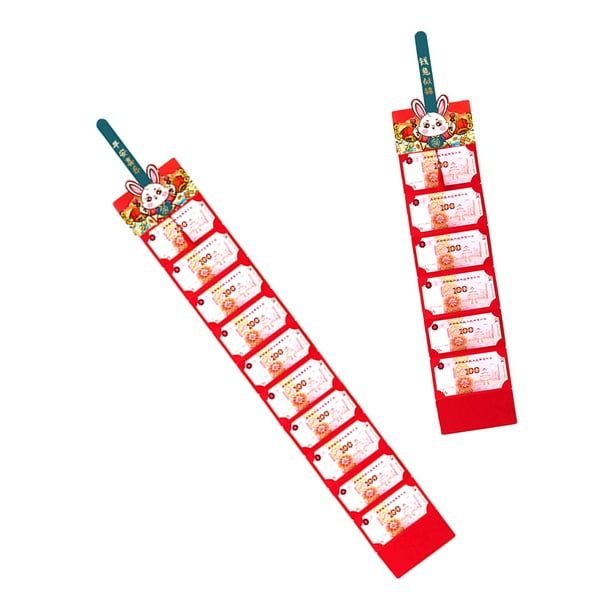 2 Red Envelopes Hong Bao with Rabbit Patterns for festival six and ten ...