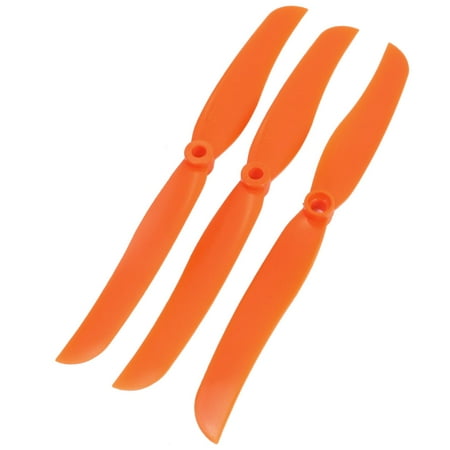 3pcs EP-8040 2 Vane RC Airplane Propeller Prop w Adapter Ring Orange ...