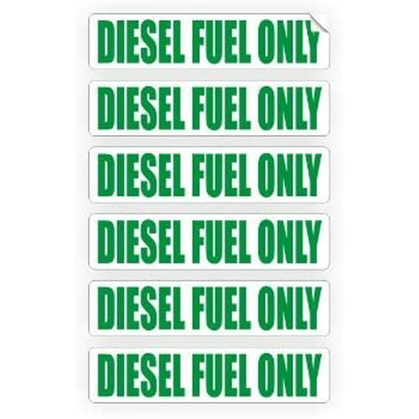 6 pack DIESEL FUEL ONLY Decals | Stickers | Labels | Markers - Walmart.com