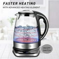 QUEENSENSE 1.7L Blue LED Light Electric Hot Water Glass Kettles ...