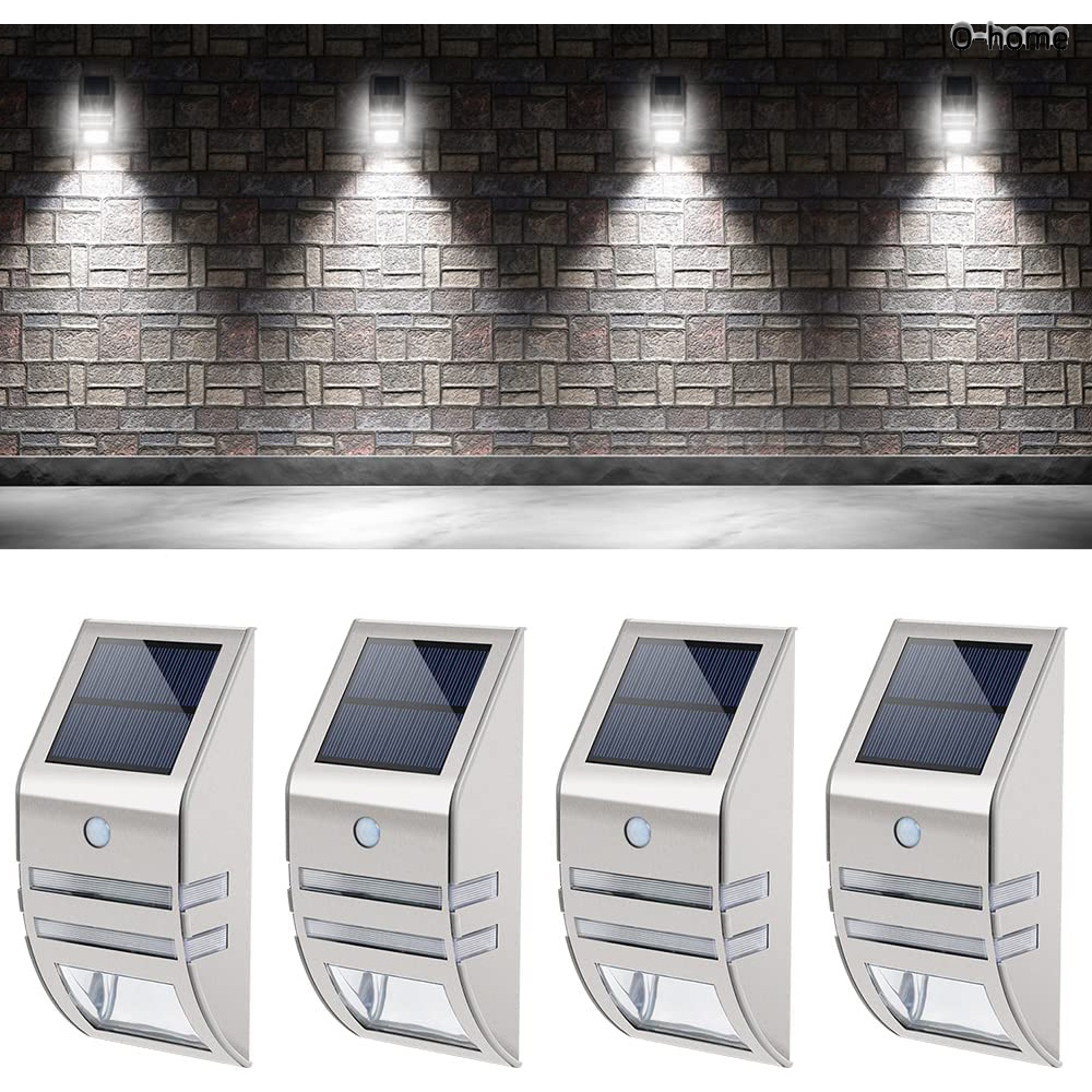 Solar Fence Post Lights Motion Sensor, 4 Pack - Walmart.com