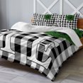 4 Piece Duvet Cover Set Twin, Watercolor Green Leaves Home Quote Soft ...
