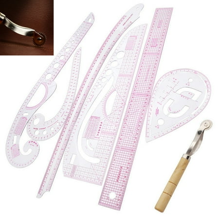 6Pcs Curve Straight Ruler Drawing Line Sewing Dressmaking Design ...