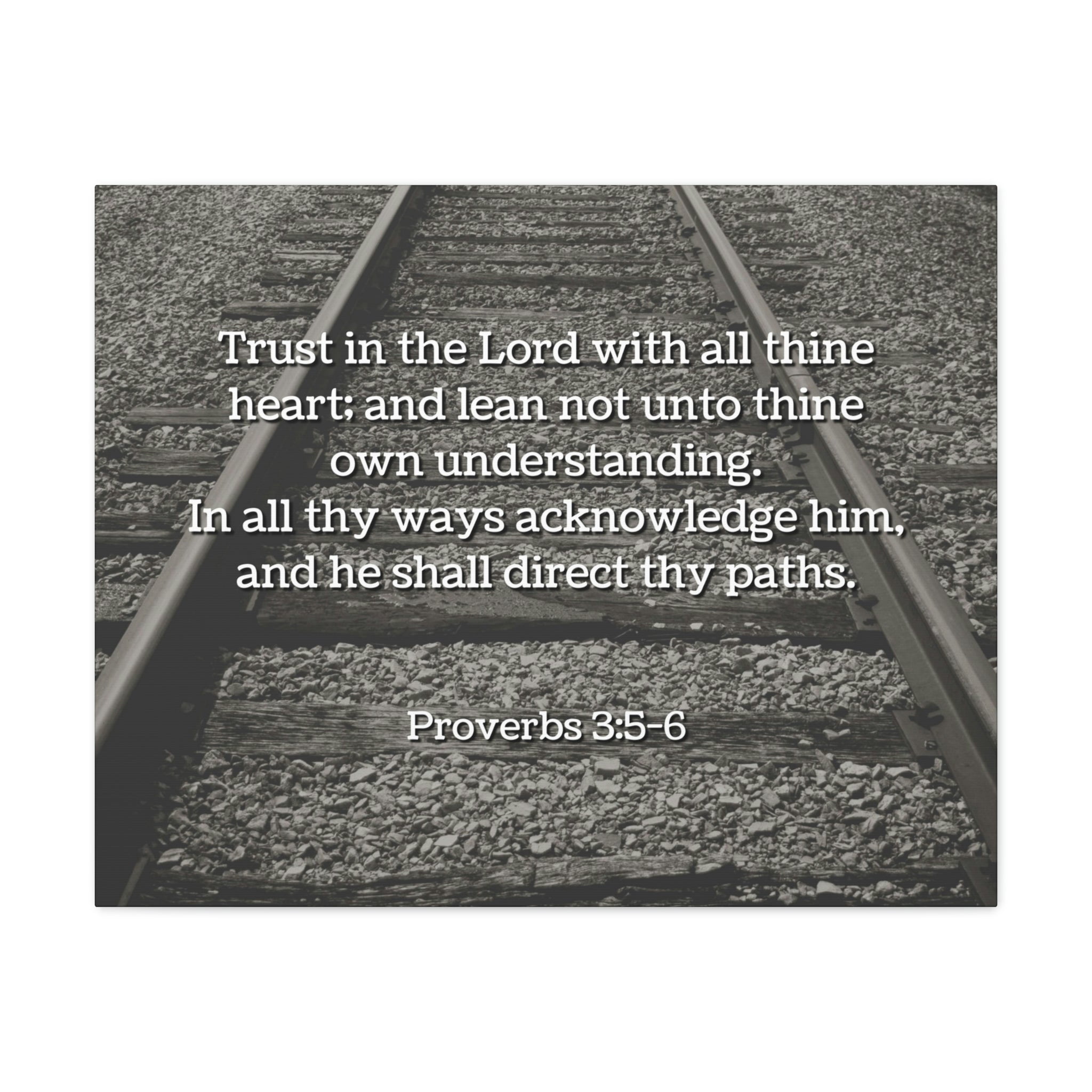 Scripture Walls Direct My Paths Train Tracks Proverbs 3:5 Bible Verse ...