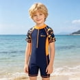 Baby Boy Swimsuit Boys One Piece Short Sleeve Swimsuit for Training and ...