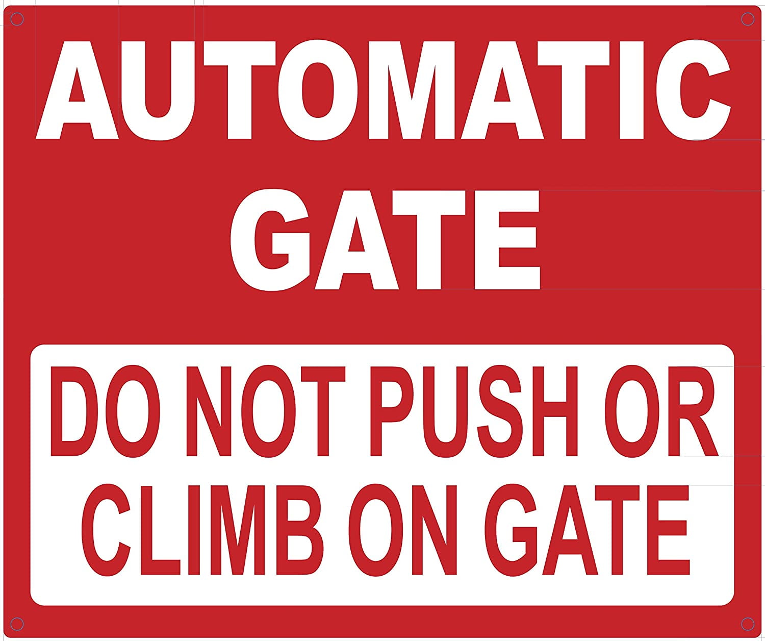 Automatic Gates Signage (Size 10x12)(ref-2022-4) - Walmart.com