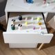 South Shore Crea Sewing Craft Table on Wheels, White - Walmart.com