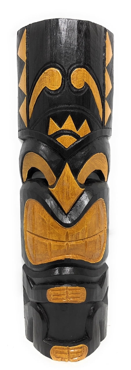 Laughing Tiki Mask 20" - Hand Carved Smiley Tiki | #bag1504850 ...