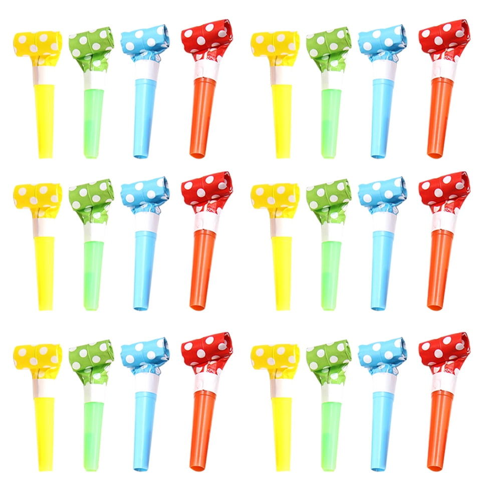 24 Pieces Party Blower Party Horns Noisemakers Whistles Party Squawkers ...