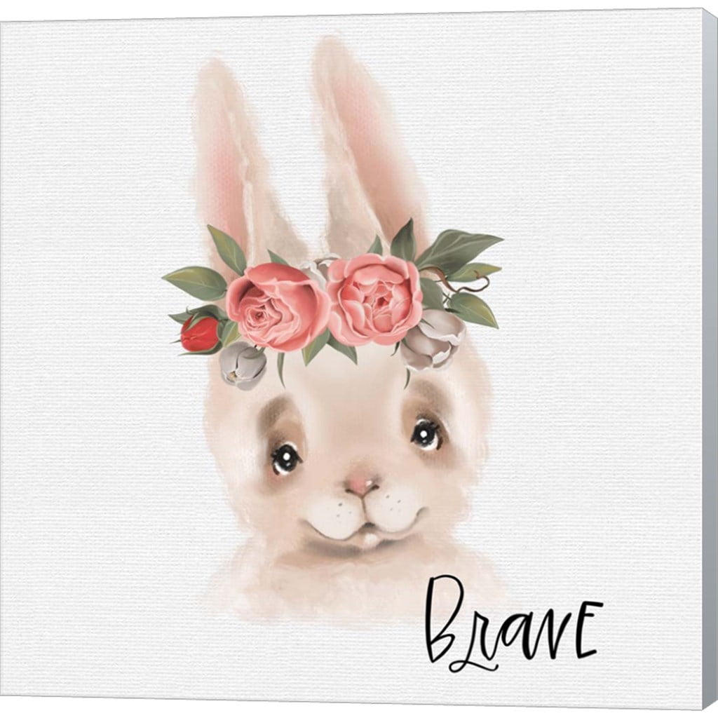 Great Art Now Brave Rabbit by Valerie Wieners, Canvas Wall Art, 24W x ...