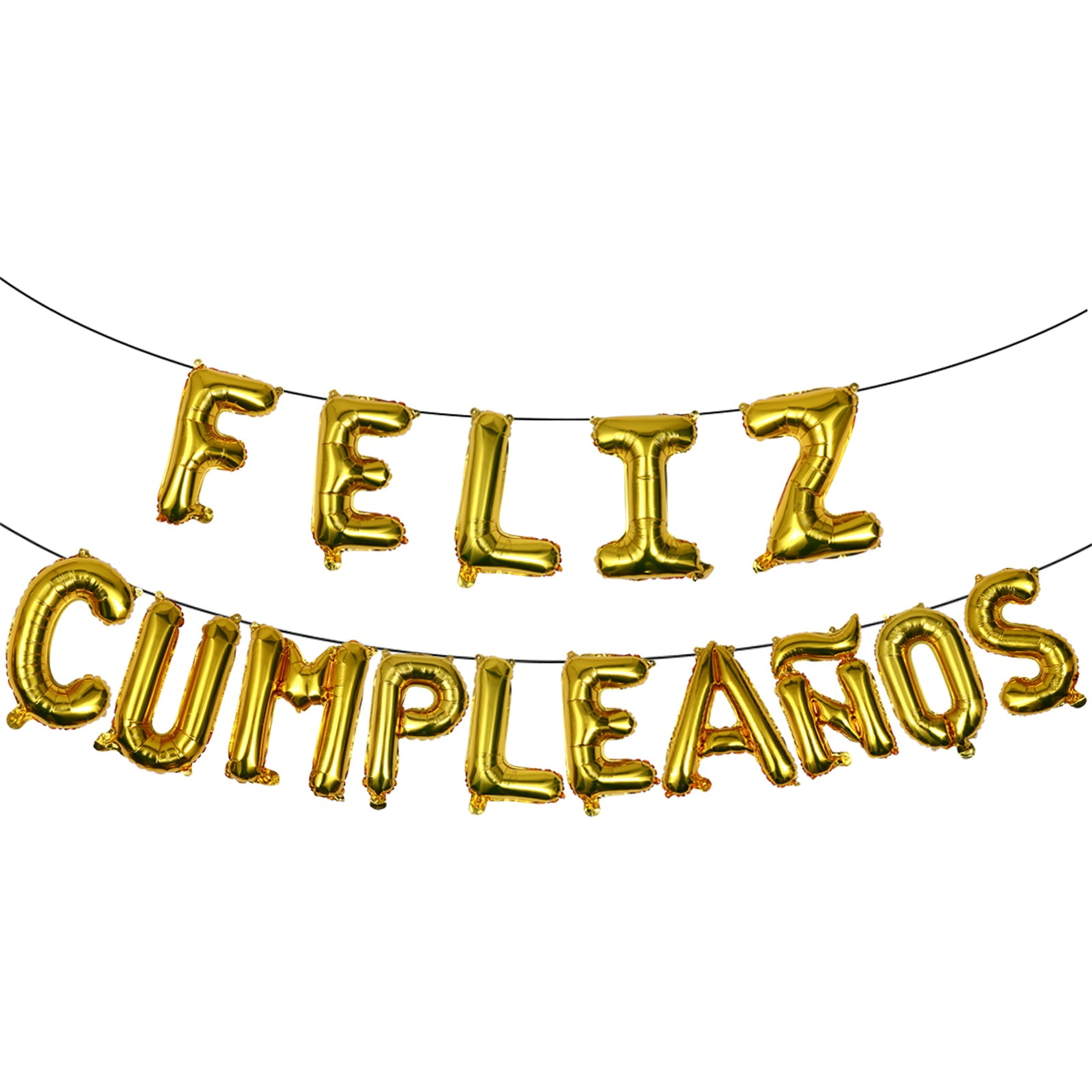 Birthday Balloon Balloons Cumpleanos Feliz Party Set Letter Banner ...