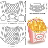 3Pcs 3D French Fry Box Pattern Carbon Steel Cutting Dies Stencils 3 ...