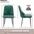 Sailvan Modern Dining Chairs Set of 8, Faux Leather Upholstered Kitchen ...