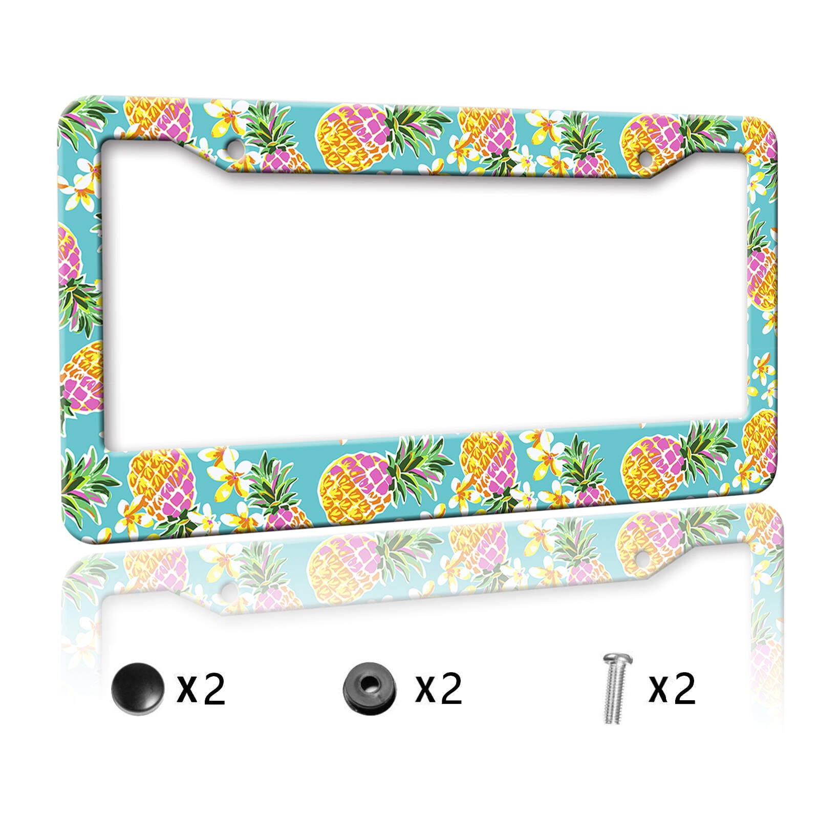 Cute Pineapple License Plate Frames Personalized License Plate Frames ...