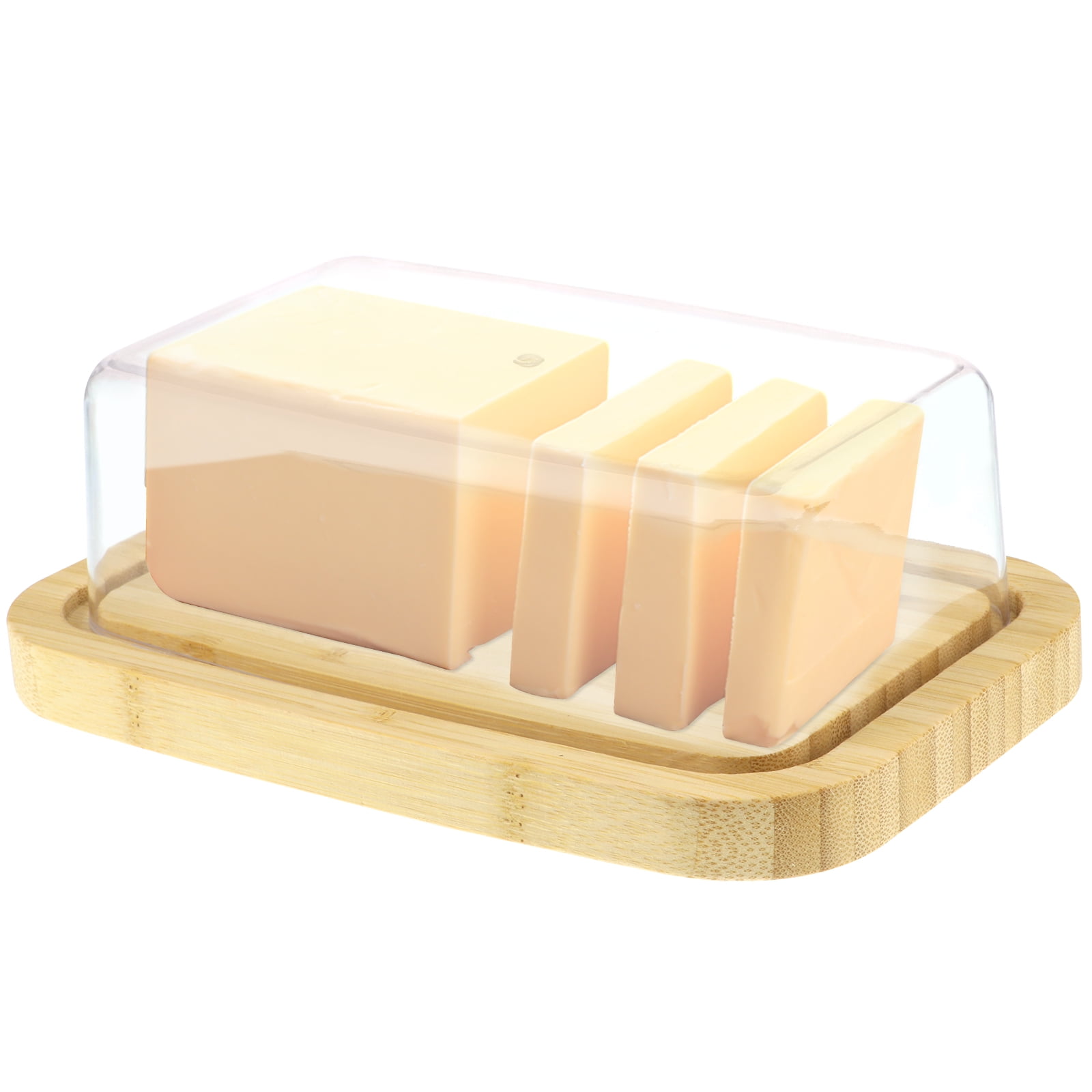 Clear glass with Lid Butter Dish, Rectangle Shape Butter Dish Natural ...