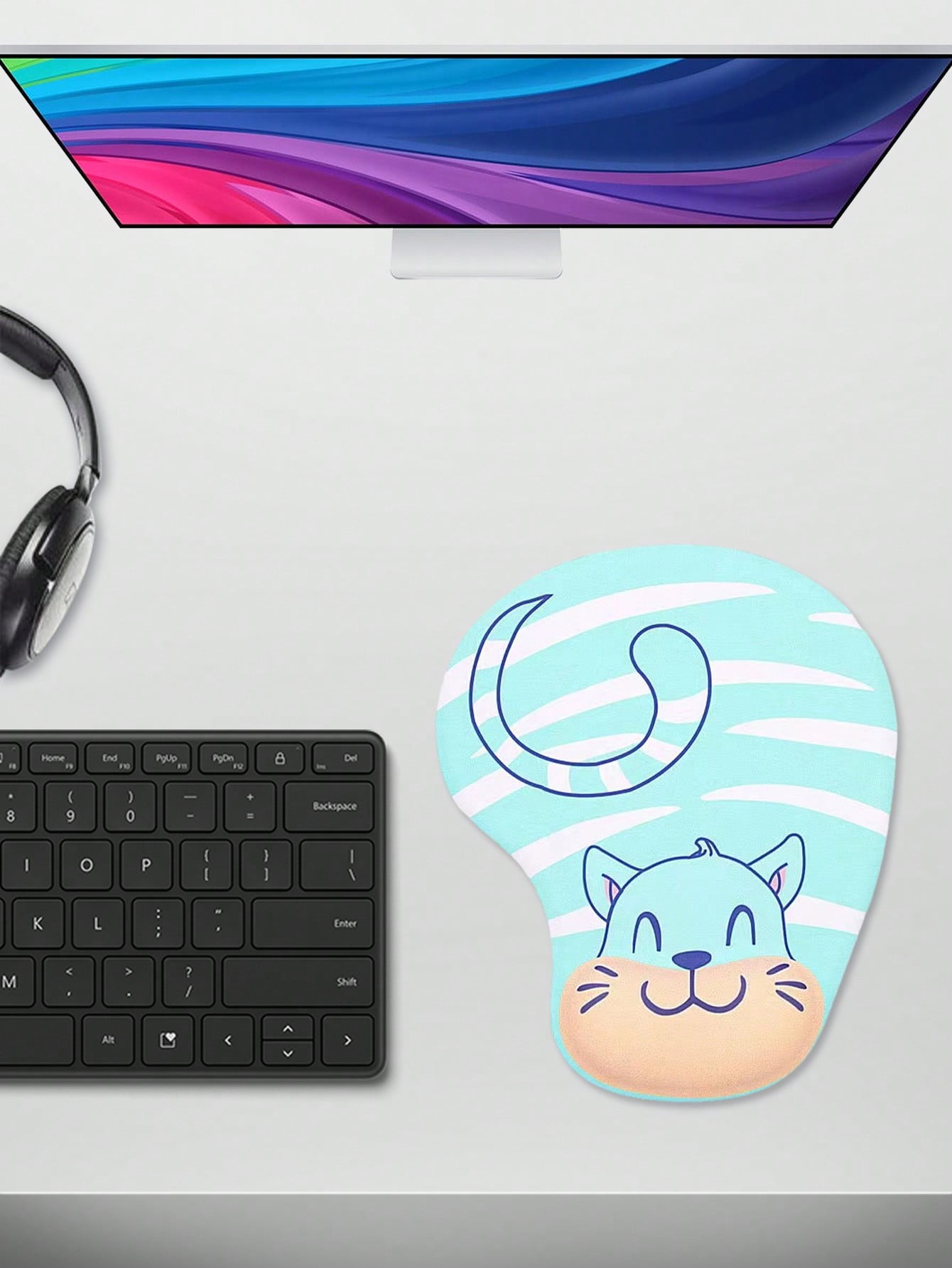 Wrist Rest Mouse Pad, Office Desk Mat, Anti-Slip Handstand Wrist Rest ...