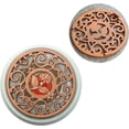 1Pcs 4.69Inch Iron Cast Trivet for Hot Dishes, Gold Vintage Pattern ...