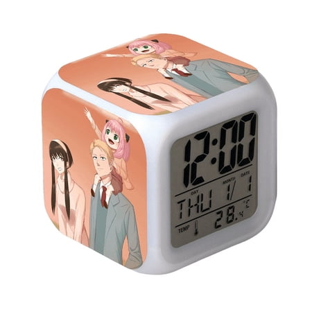 SAYDY Anime Alarm Clock One Piece LED Square Clock Digital Alarm Clock ...