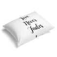 4 Pieces Duvet Cover Set Queen Size, Love Never Fades Quote Black White ...