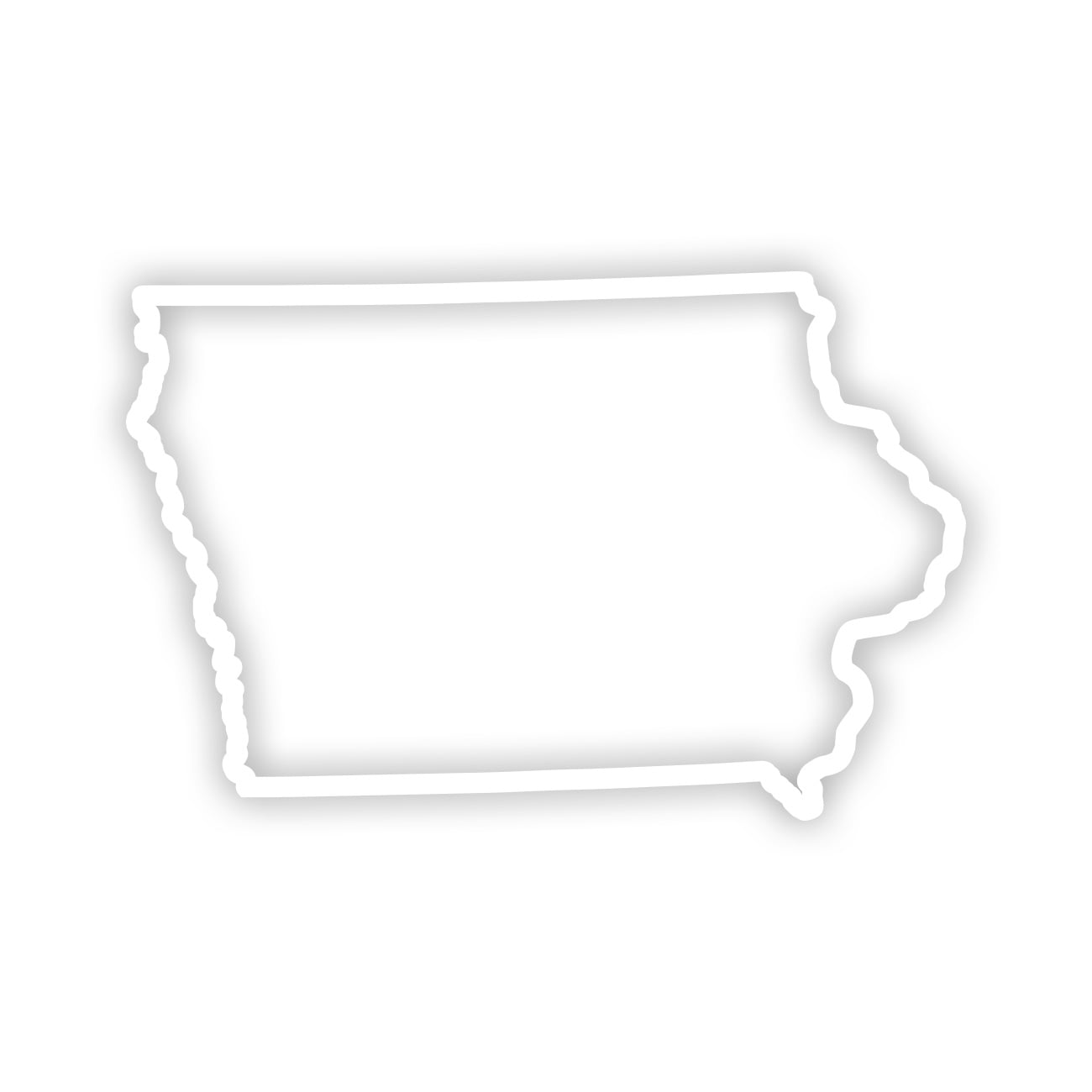 Iowa Outline Sticker Decal Die Cut - Self Adhesive Vinyl - Weatherproof ...