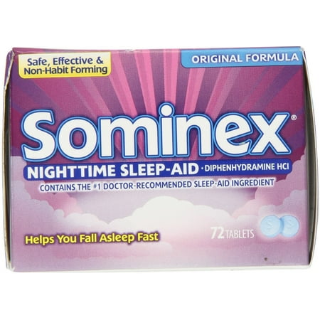 Sominex Original Formula Tablets, 72 ea (Pack of 6) - Walmart.com