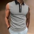 Afdoent Mens Polo Shirts Men Summer Lapel Sleeveless Tank Top Vest ...