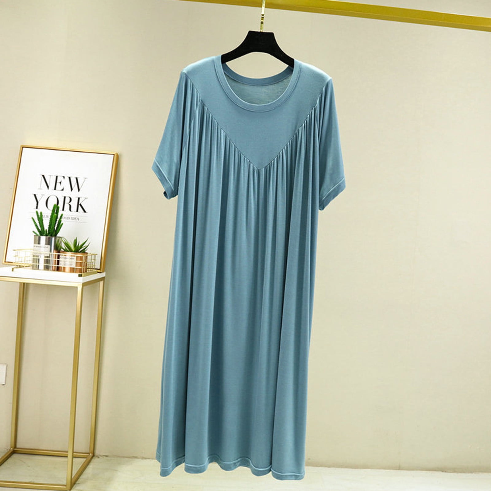 Click here for Ylioge Short Sleeve Nightgown For Women Casual Cre... prices