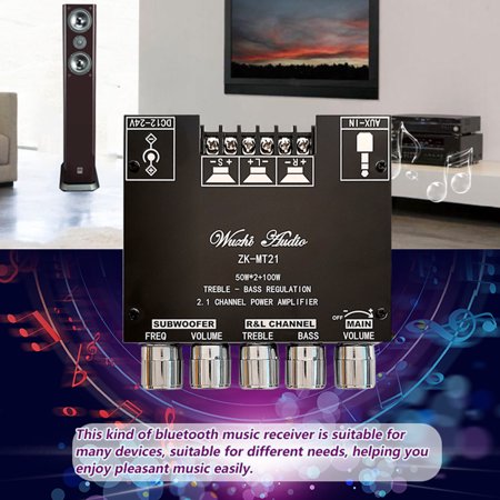 Power Amplifier Board Bluetooth-compatible V5.0 Aux Audio Amplifier Module bluetooth-compatible ...